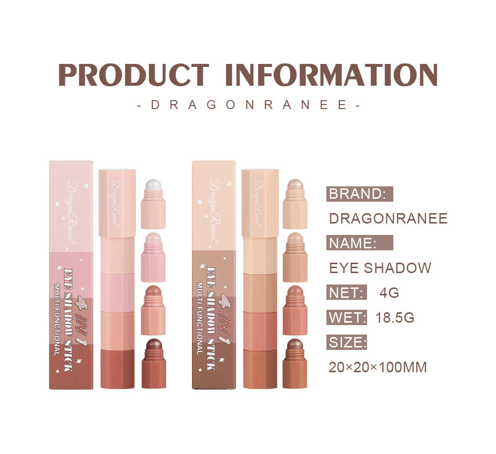 Dragon Ranee 4-in-1 Eyeshadow Pen Set Waterproof Natural Makeup ...